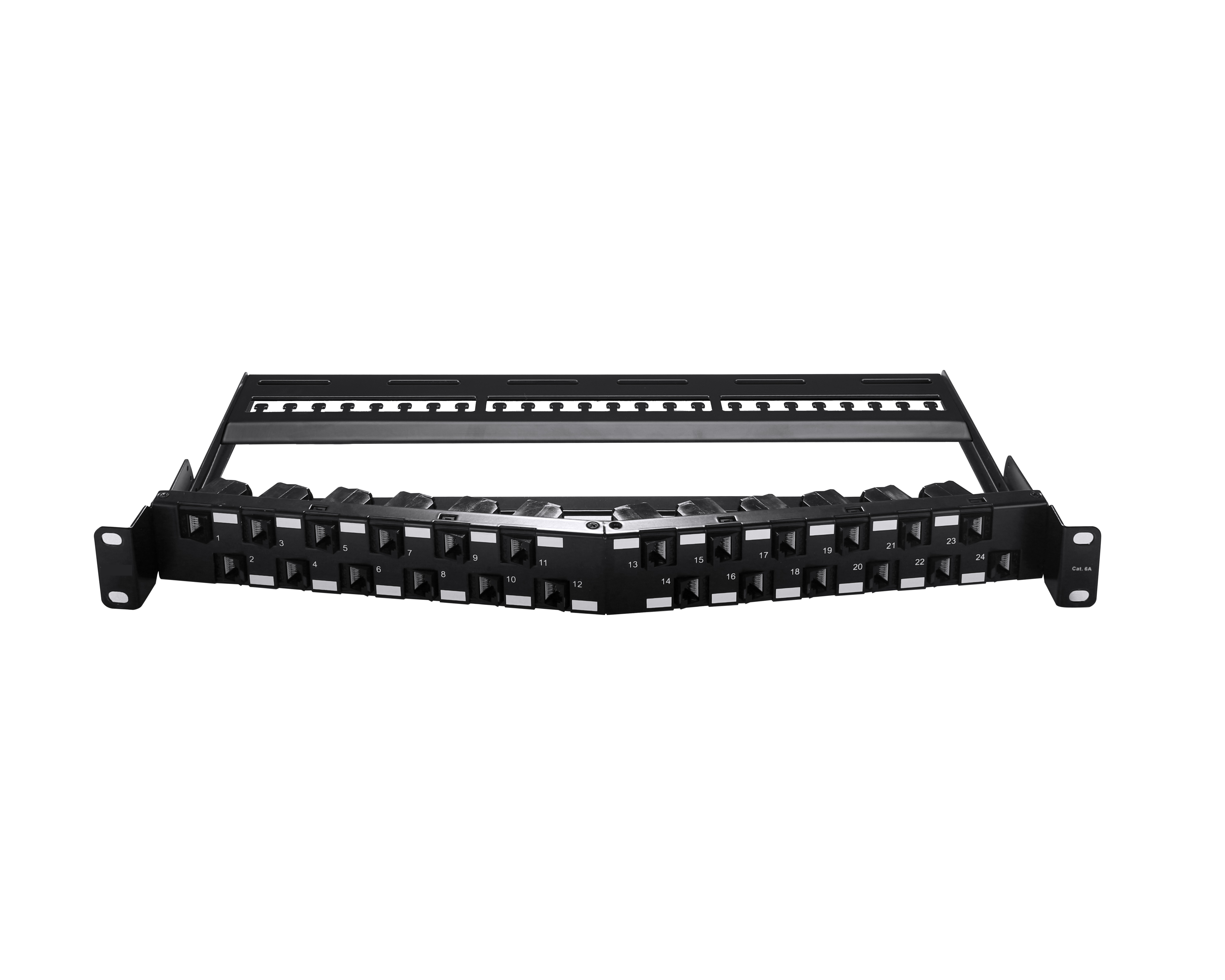 VERICOM Category 6A 24 Port Unshielded Angled Patch Panel